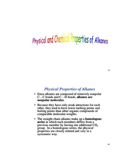 Unveiling Alkanes Mastering Melting Points