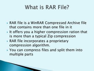 Repair And Extract Corrupted RAR File PPT