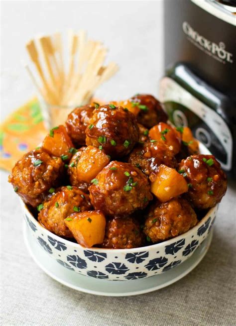 Crock Pot Hawaiian Meatballs A Southern Soul