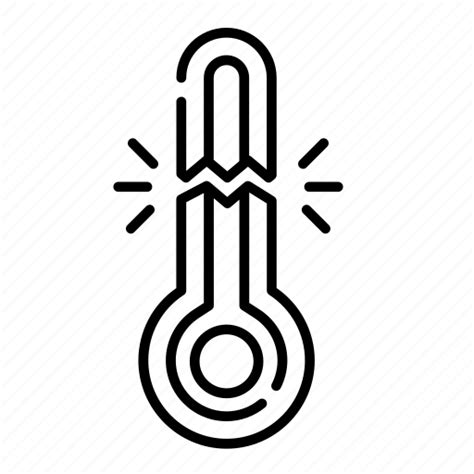 Thermometer Heat Fahrenheit Celsius Cold Weather Temperature Icon