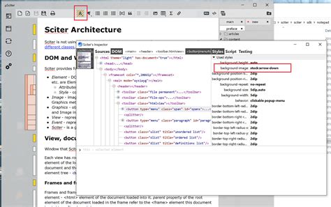 topic chevron icon in popup menu sciter