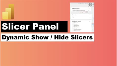 Creating Dynamic Show Hide Slicer Panel In Power Bi Report Or Dashboard Youtube