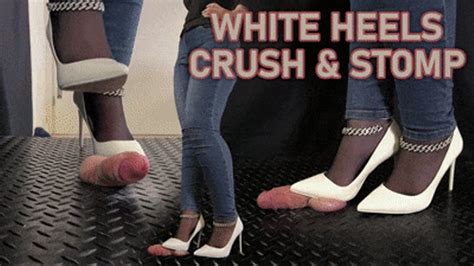 White High Heels Cock Crush And Stomp Edited Version Tamystarly Balls Trample Cbt