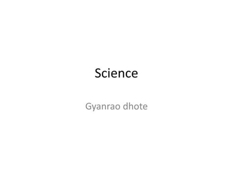 Science Ppt
