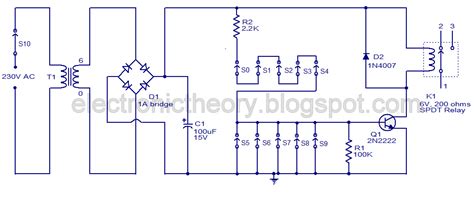 Electronic Code Lock With 1 Transistor