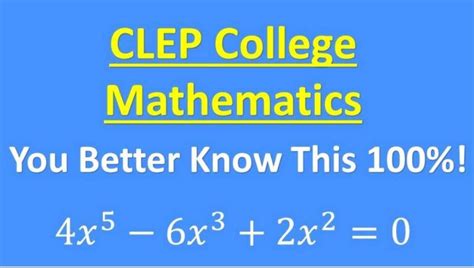 A Complete Guide Of Clep Practice Test Math Notion Inc