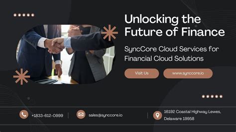 Unlocking The Future Of Finance Synccore Cloud Services For Financial Cloud Solutions