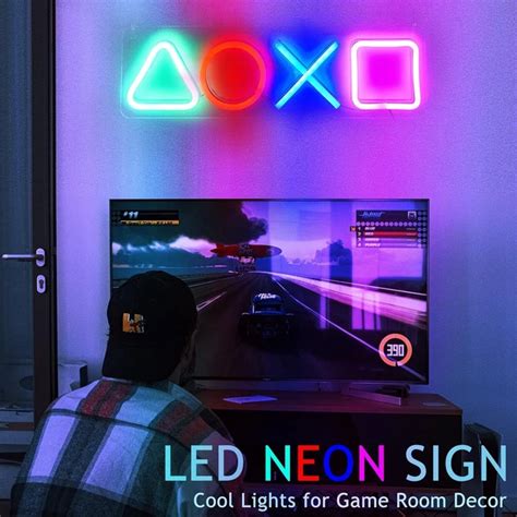 Game Icon Led Neon Light Signs Wall Gaming Neon Sign Hanging Lamp Bar
