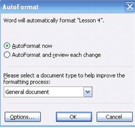 Word 2003 How To Format A Document