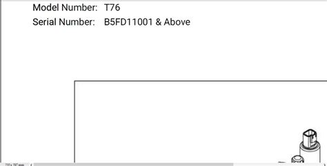 Bobcat T76 Loader Serial Number B5FD11001 Above Spare Parts Manual Parts Catalog PDF Download