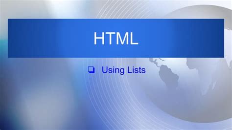 html lists pdf