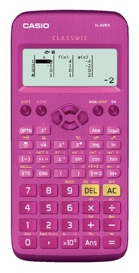 Rekenmachine Casio Classwiz Fx 82ex Roze De Kantoorspecialist