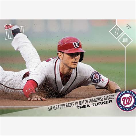 Trea Turner 06 27 2017 TOPPS NOW Card 298 Print Run 334
