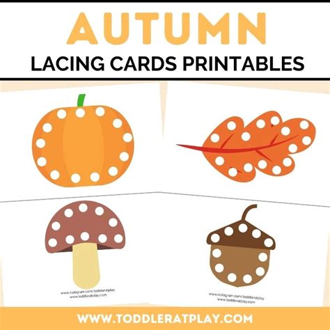 Autumn Lacing Cards Printables Payhip