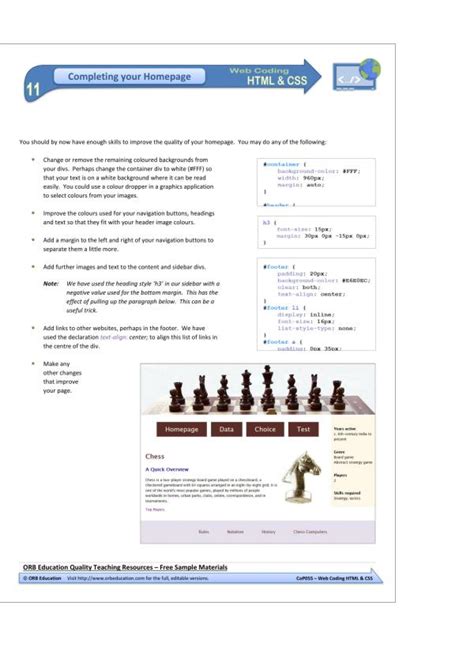 Web Coding Html And Css Orb Education Australia