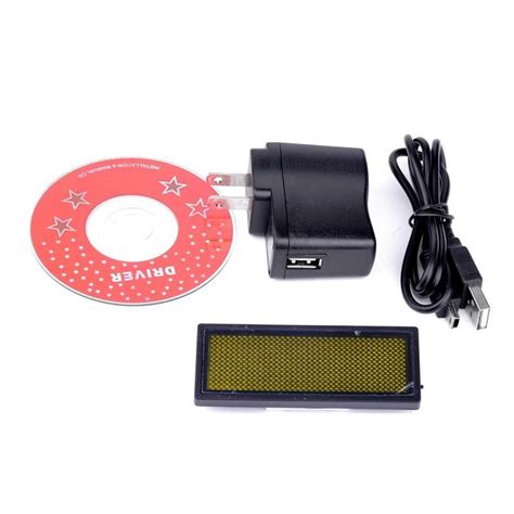 USB Rechargeable Programmable Scrolling LED Name Message Tag Badge Red B R China