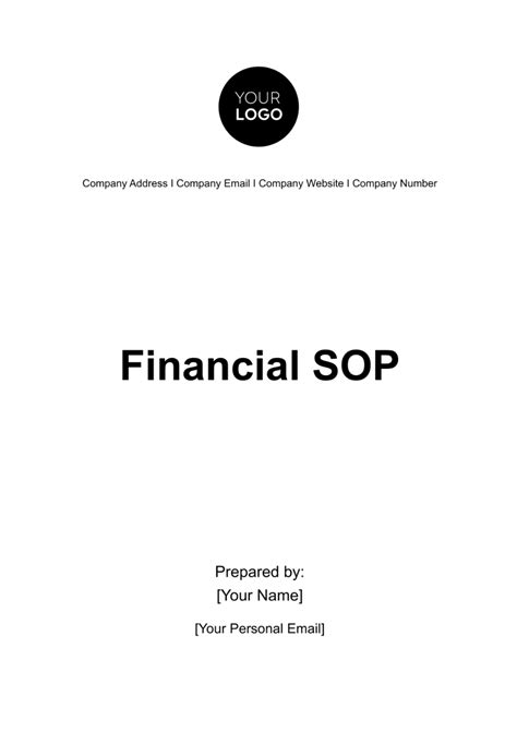 Free Financial Sop Template To Edit Online