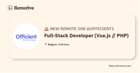 Hiring Full Stack Developer Vuejs Php Officient1