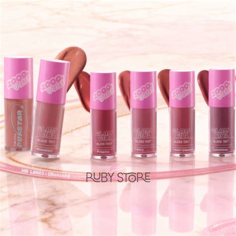 Gloss Tint Ruby Rose Glam Girl Linha Popstar Hb L6603 6 Cores