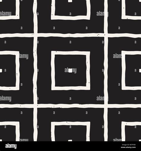 Hand Drawn Seamless Repeating Pattern With Lines Tiling Grungy