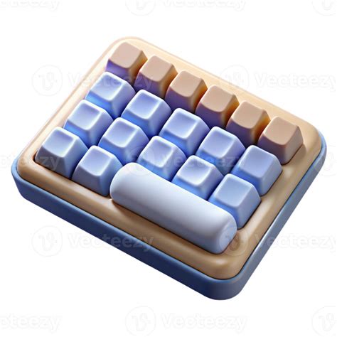Stunning Abstract Wireless Keyboard Mini Size Cutout Premium 57725736 Png