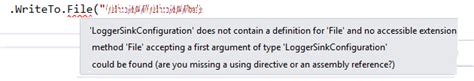What Namespace Am I Missing For Serilog Stack Overflow