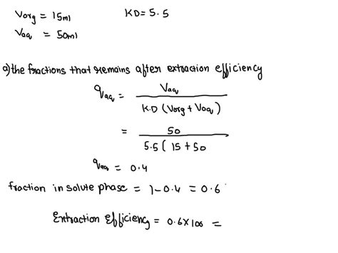 Solved A Solute Has A Kd Between Water And Chloroform Of 5 50 Suppose We Extract A 50 00 Ml