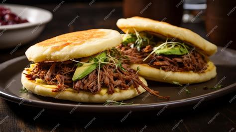 Premium Photo Authentic Venezuelan Arepas And Beef Filling
