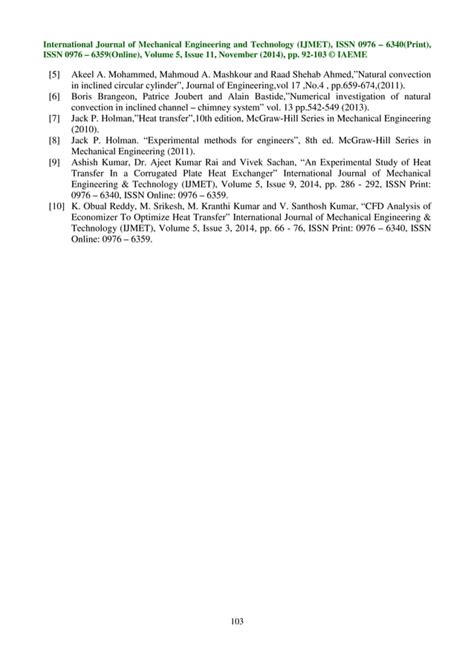 Natural Convection Heat Transfer Inside Inclined Open Cylinder Pdf