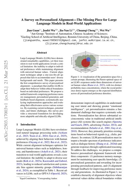 Pdf A Survey On Personalized Alignment The Missing Piece For Large Language Models In Real