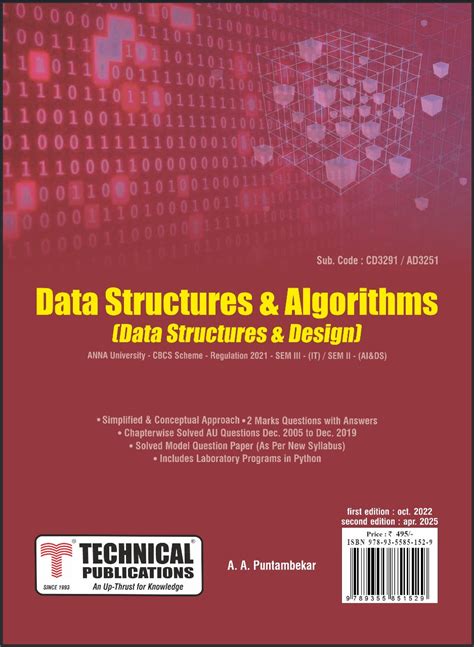 Data Structures and Algorithms for BE Anna University R21 CBCS (III- I – Technical Publications