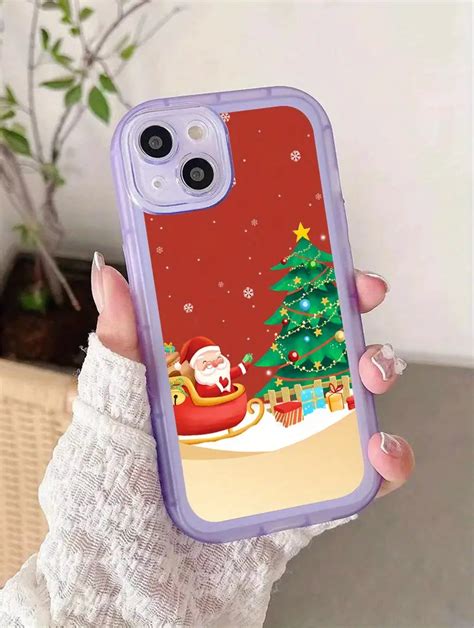 Графичен Калъф За Телефон Честит Дядо Коледа С Ремък От Temu Germany