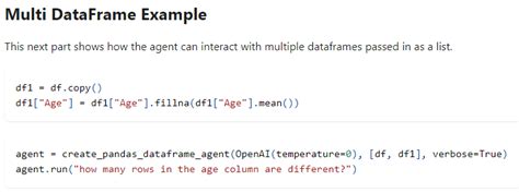 Help Trying To Pass List Of Pandas Dataframes To Pandasagent Function