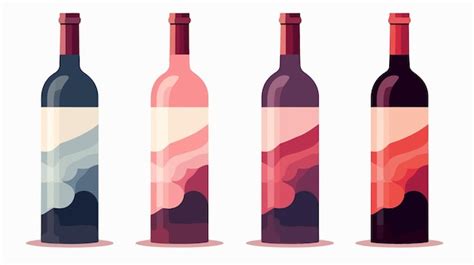 Elegant Wine Bottle Design Vector On White Background Premium Ai Generated Vector