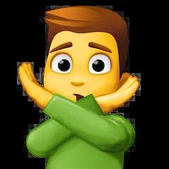 Man Gesturing NO Emoji Meaning Copy Paste