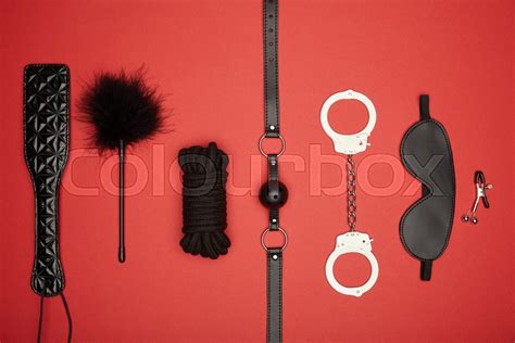 Top View Of Black Sex Toys Isolated On Stock Image Colourbox