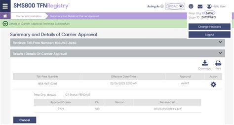 Tfnregistry Ui What Happens When The Acting As And Tfntemplates Resp