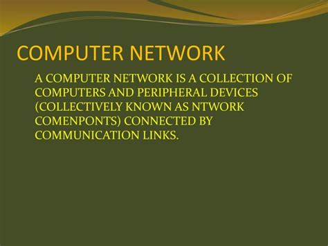 Types Of Computer Networks PPT
