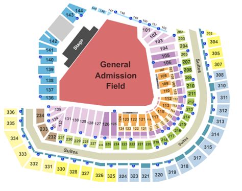 Oracle Park Concert Seating Chart With Seat Numbers