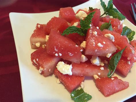 The Sizzling Pan Watermelon Mint Feta Cheese Salad