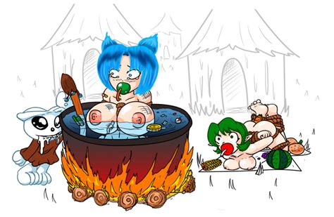 Rule 34 Blue Eyes Blue Hair Cooking Crossover Female Fire Green Eyes