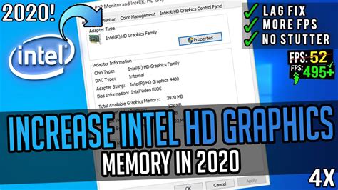 How To Increase Intel HD Graphics Memory In 2020 Boost Intel HD Graphics Performance YouTube