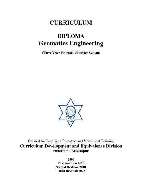diploma in geomatics engineering revised 2022 pdf surveying