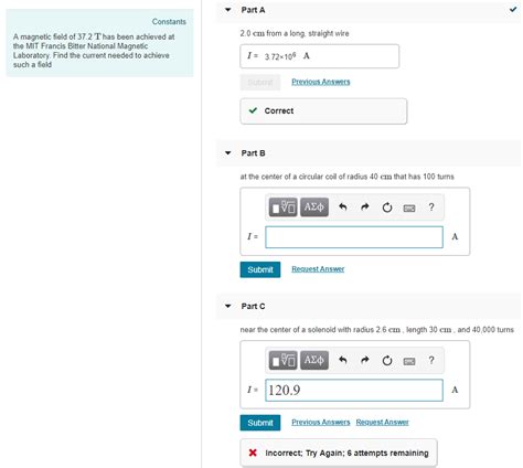 Solved Part A Constants 2 0 Cm From A Long Straight Wire A
