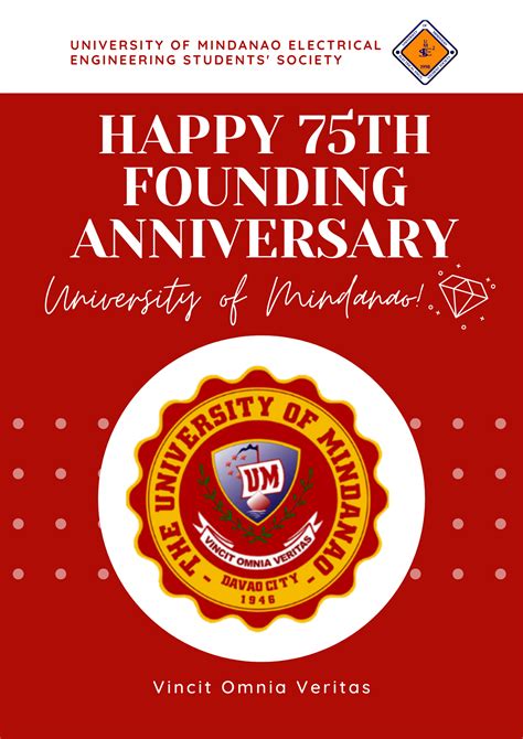 Happy 75th Founding Anniversary University Of Mindanao From Your Electrical Engineering