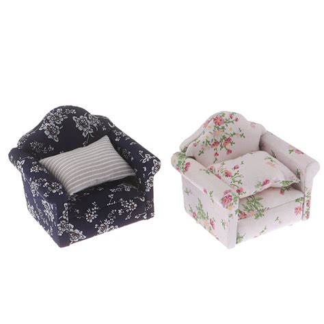 Новинка 1 12 миниатюрный мягкий одиночный диван для кукол мини мебель игрушки кукольный дом