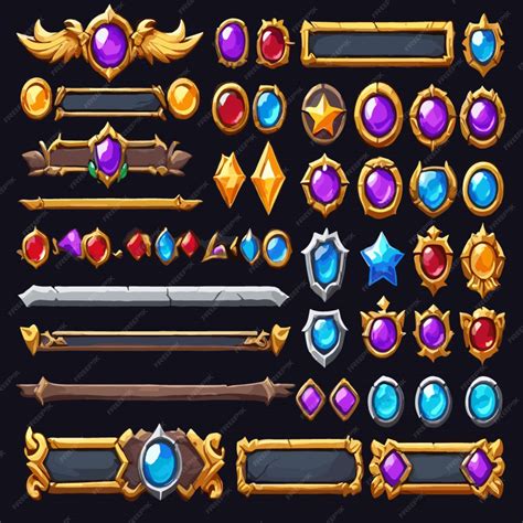 Premium Vector Medieval Ui Game Premium Vector Medieval Ui Game