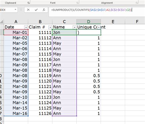 Solved Looking For Formula Sumproduct1countifdatadata