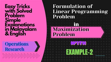 formulation of linear programming problem in minimization problem with example easy tricks