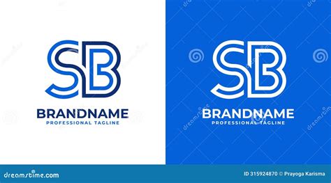 Letters Sb Line Monogram Logo Suitable For Business With Sb Or Bs